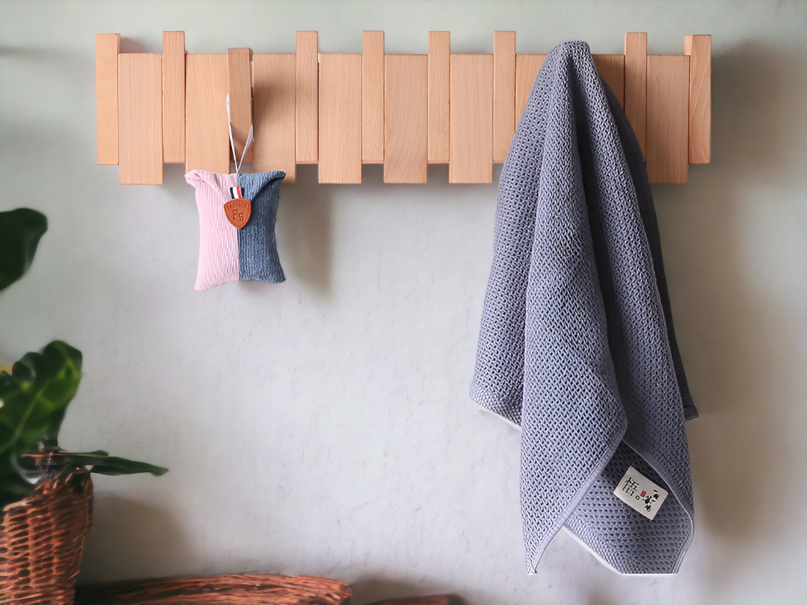 Natural Wood Wall-Mounted Hanger – Whispering Wood Decor